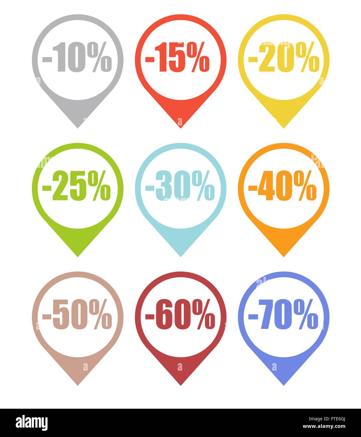 Sale Label Set Vector Illustration Stock Vector Image & Art - Alamy