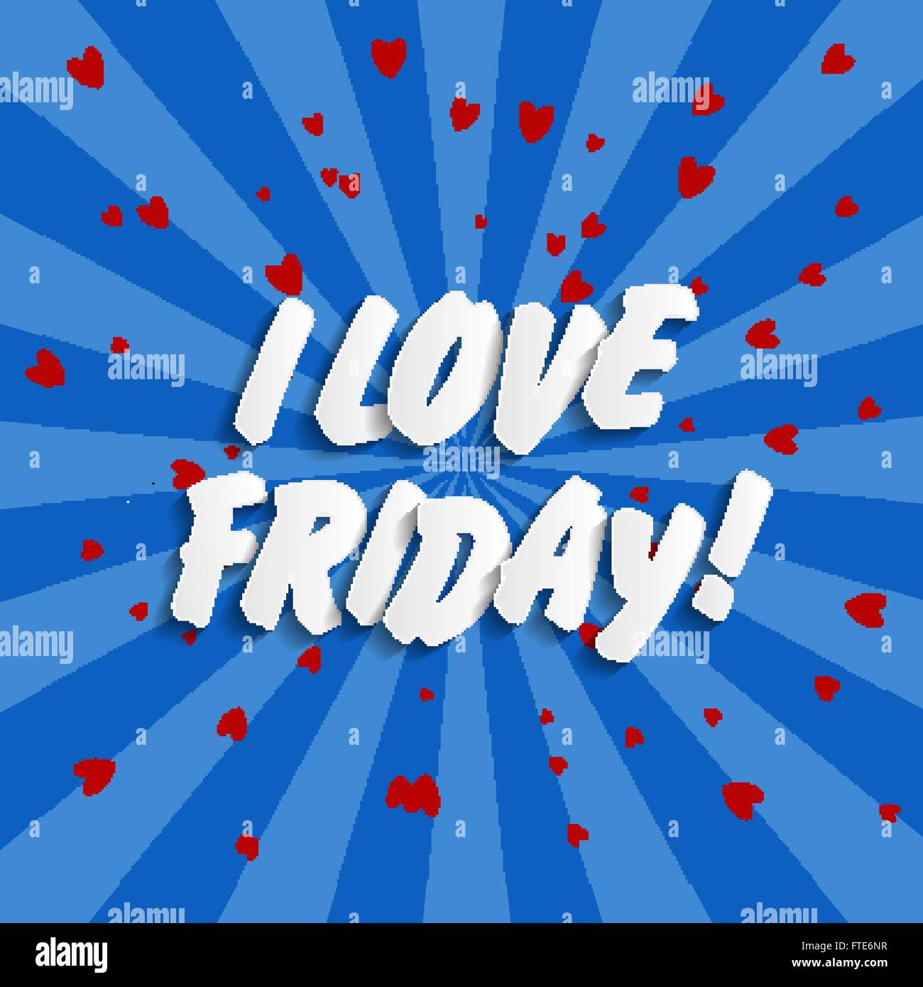 I Love Friday Background Vector Illustration Stock Vector Image & Art ...