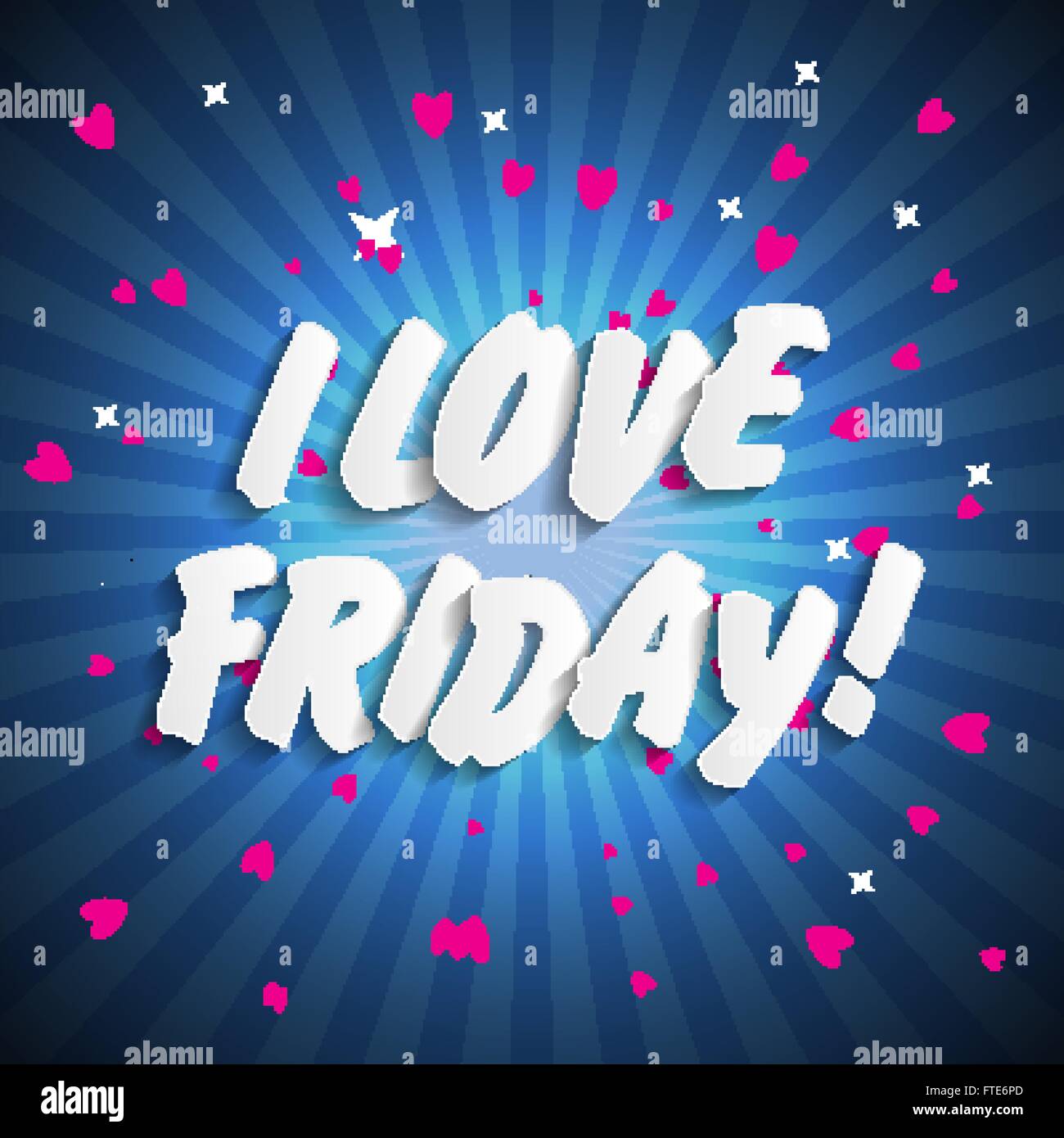 I Love Friday Background Vector Illustration Stock Vector Image & Art ...
