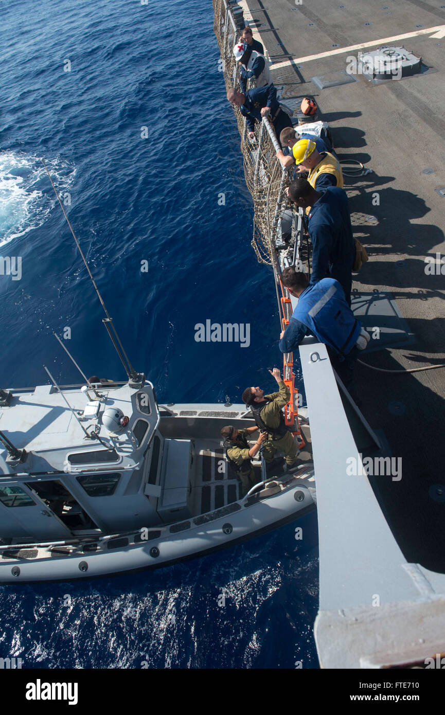 Lt. Benny Costrinski of the Israeli Naval Forces is seen giving a ...