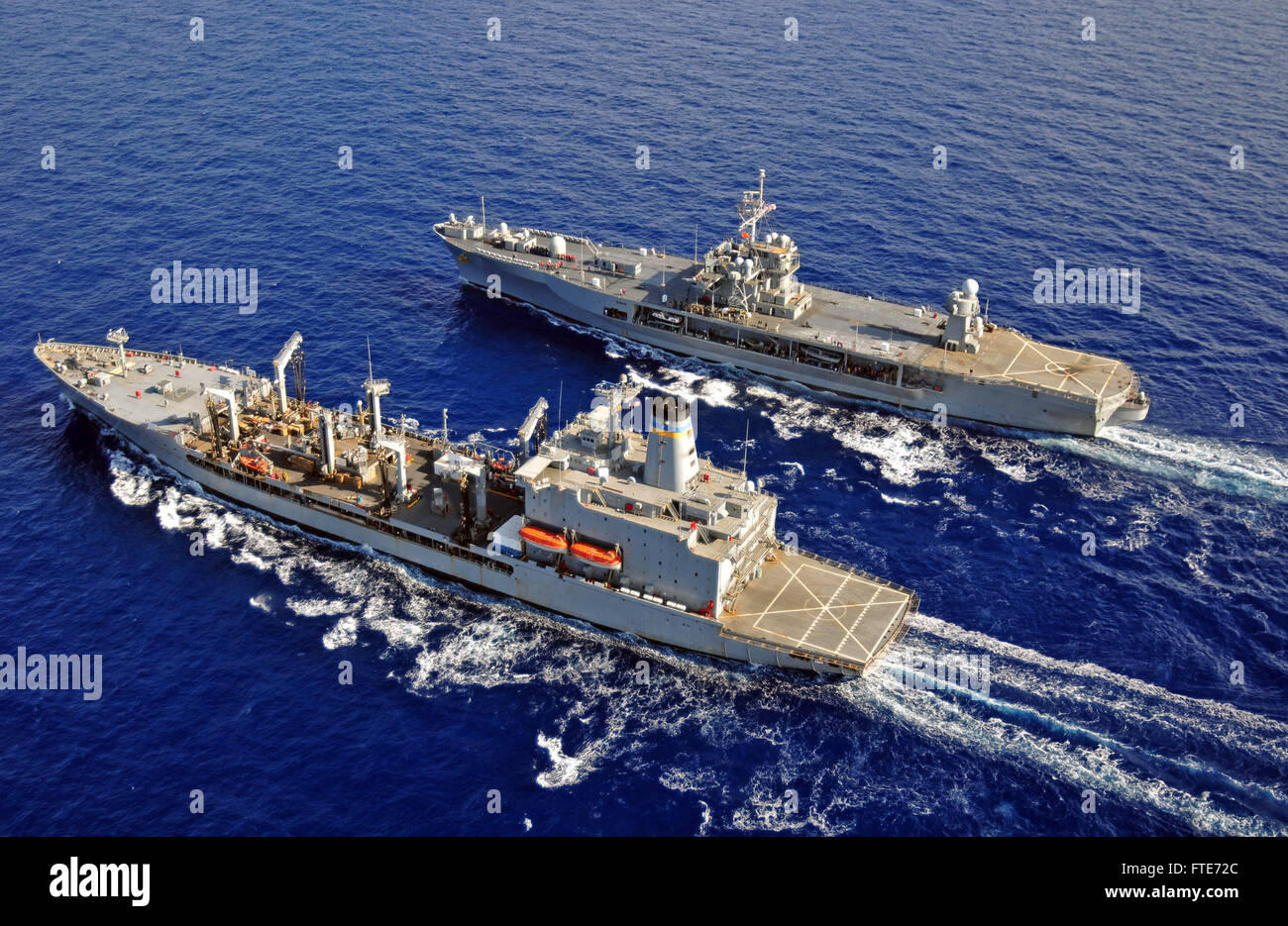The Military Sealift Command fleet replenishment oiler USNS Leroy ...