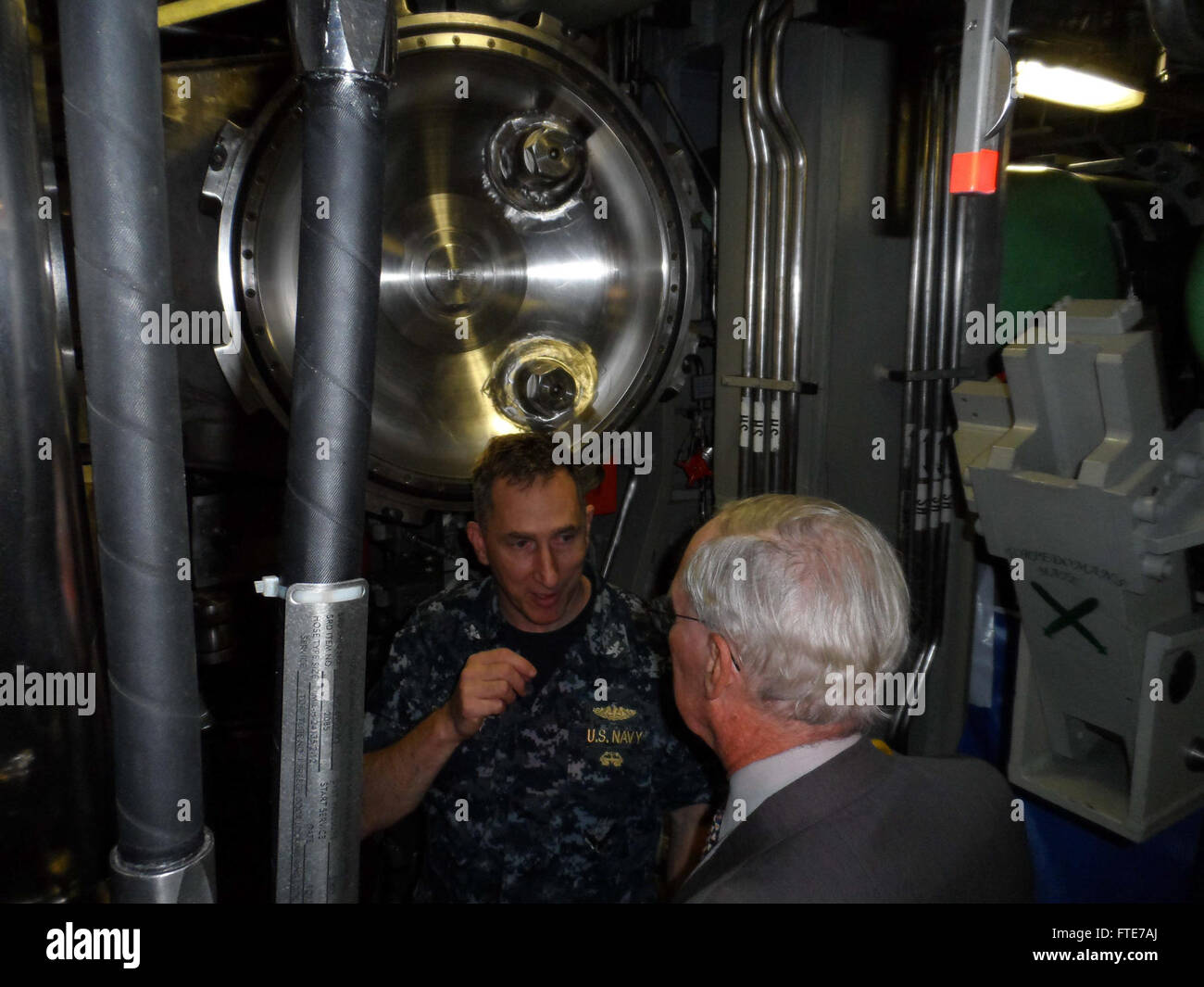 U.S. Ambassador to Norway Barry White visited the nuclear-powered fast-attack submarine USS ...