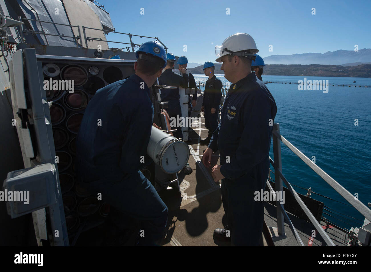 131109-N-VC236-023: SOUDA BAY, Greece (Nov. 9, 2013) - Sailors move ...