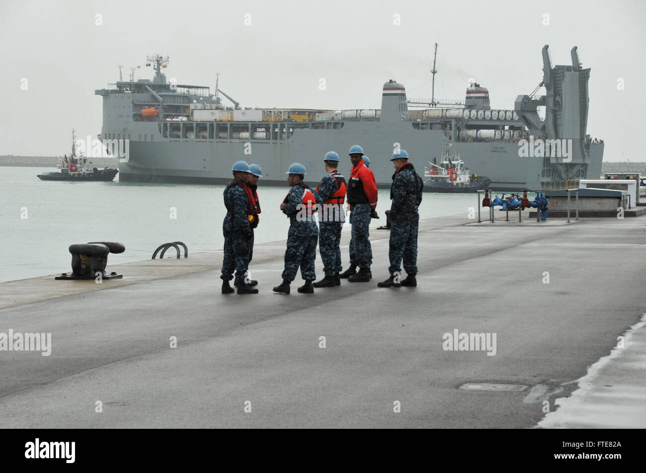 The MV Cape Ray (T-AKR 9679) arrives at Naval Station Rota, Spain, for ...