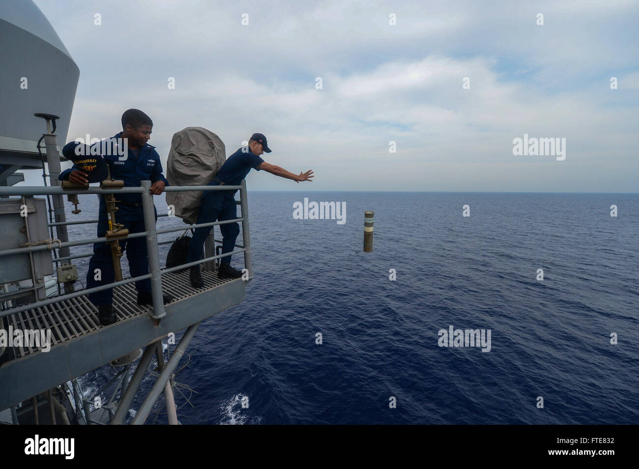 Aboard the USS Monterey (CG 61) in the Mediterranean Sea, Seaman ...