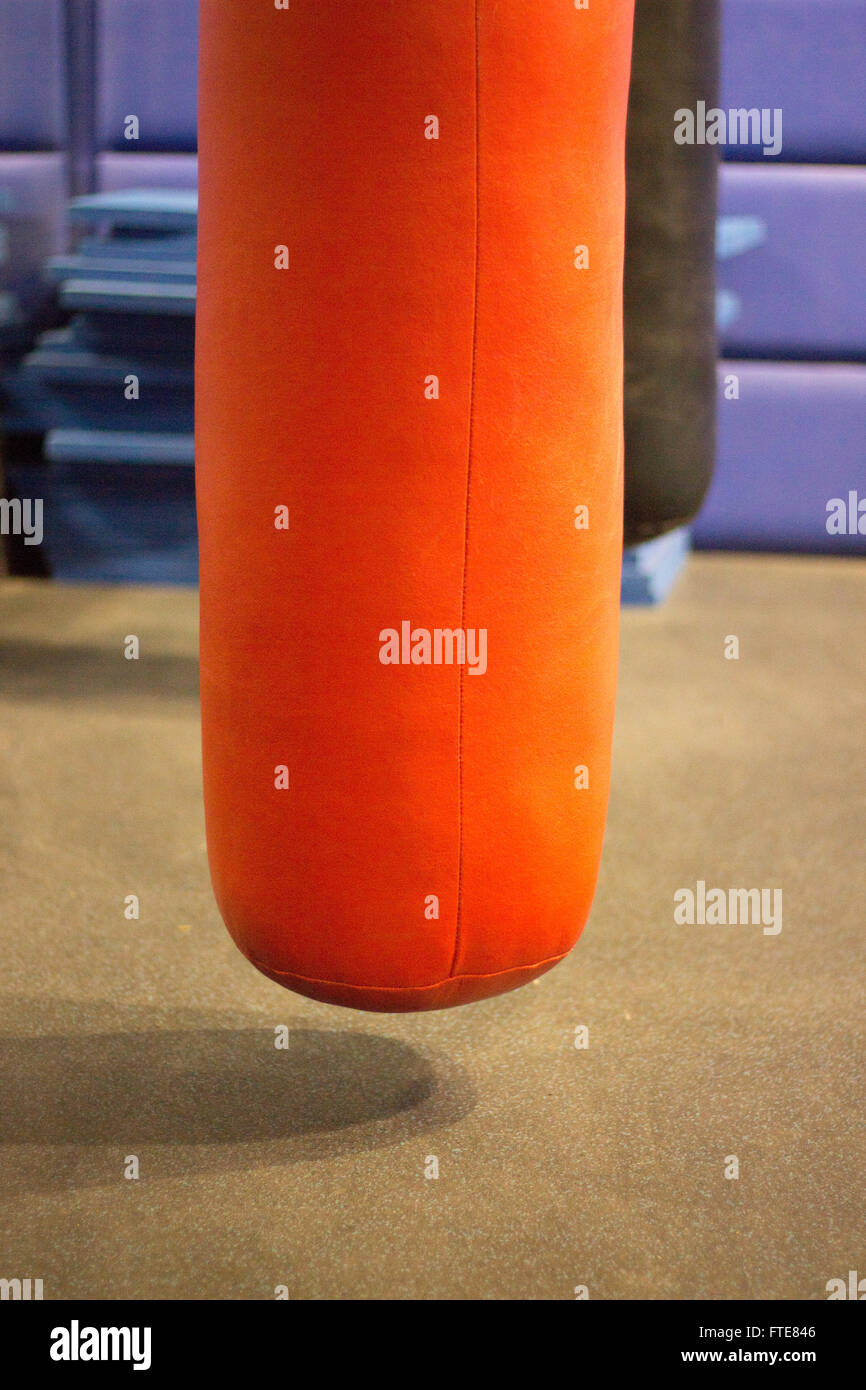 Punch and kick punchbag in boxing, kickboxing, martial arts, MMA and ...