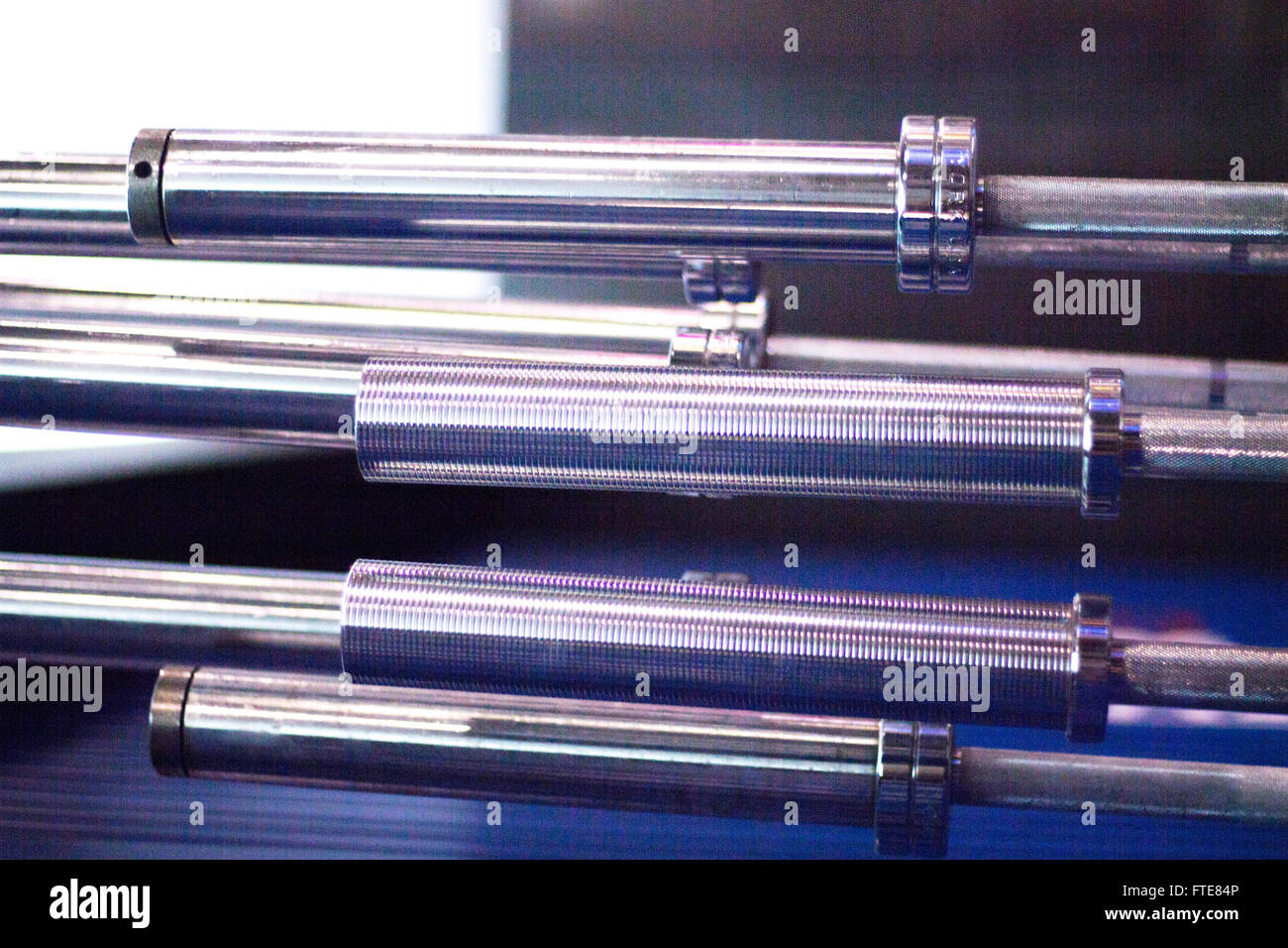 Olympic metal barbells in crossfit, bodybuilding and weight training ...