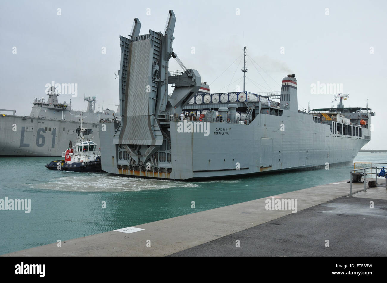 The container ship MV Cape Ray (T-AKR 9679) arrives at Naval Station ...