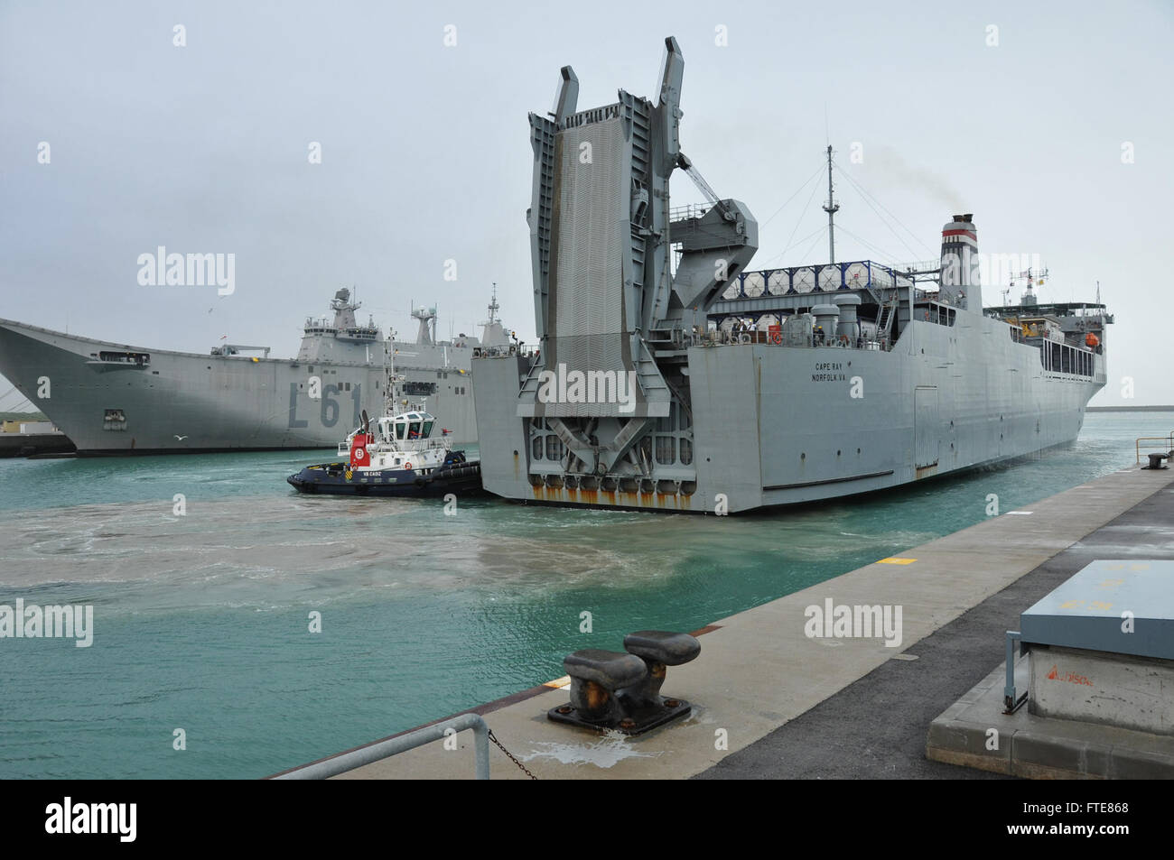 The container ship MV Cape Ray arrives at Naval Station Rota, Spain, on ...