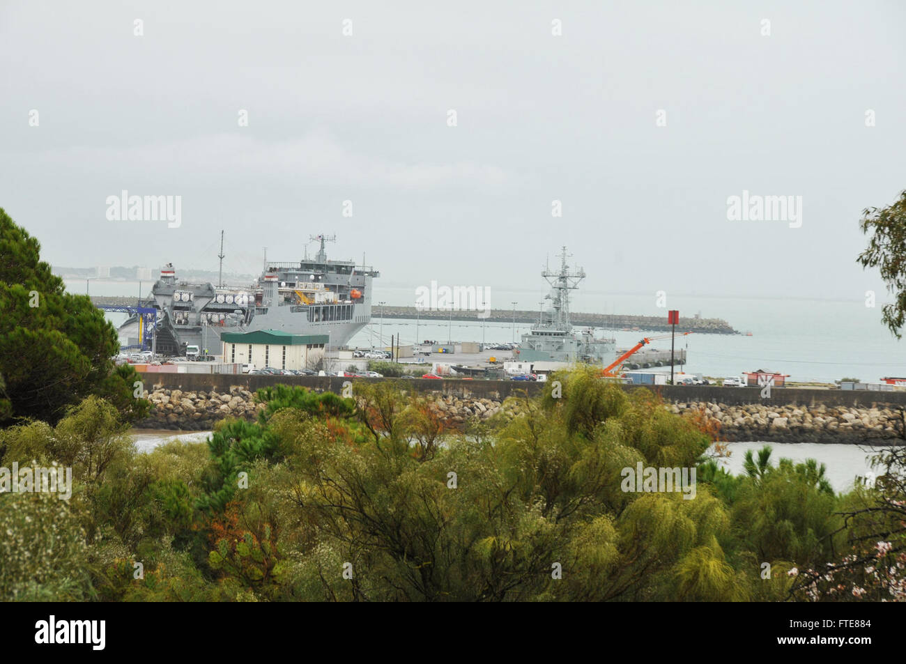The *MV Cape Ray* (T-AKR 9679) arrives at Naval Station Rota, Spain, on ...