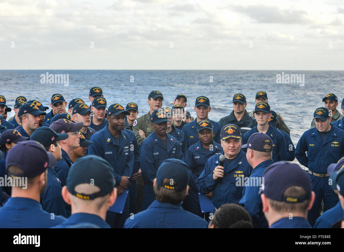 Capt. Rick Cheeseman, commanding officer of the USS Monterey (CG 61 ...