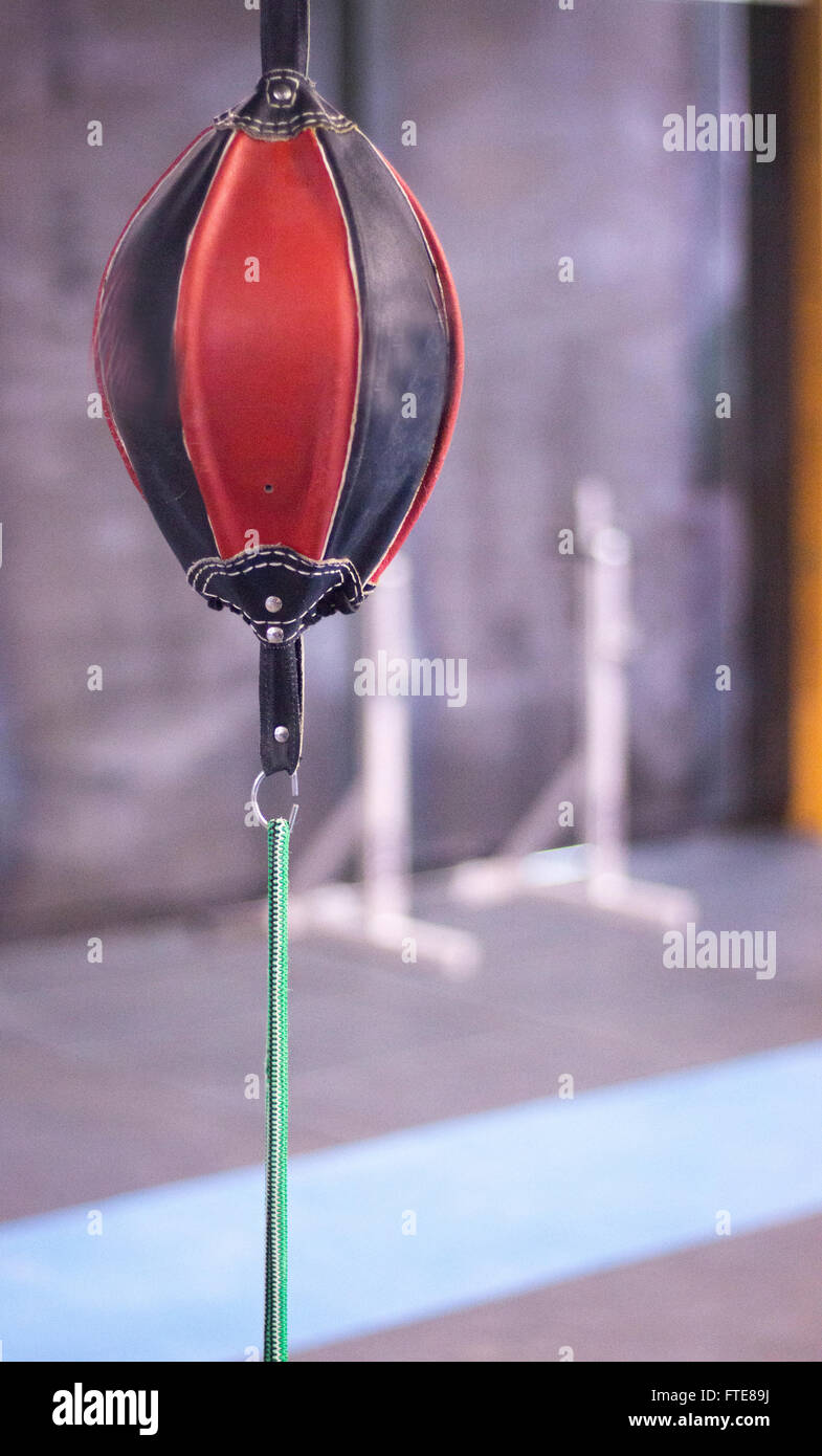 Punch and kick speedball punchbag in boxing, kickboxing, martial arts ...