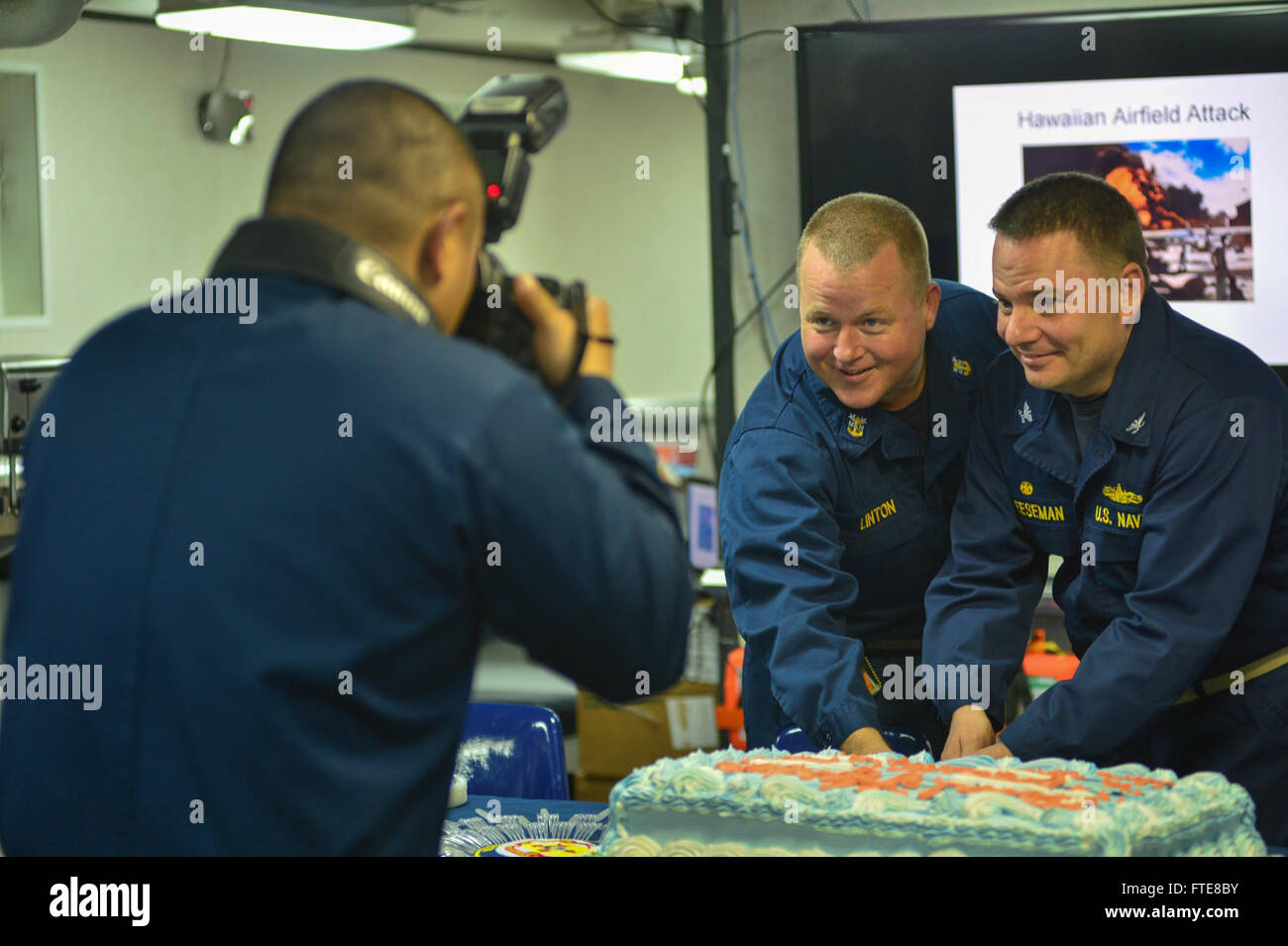 Memorial service aboard naval hi-res stock photography and images - Alamy