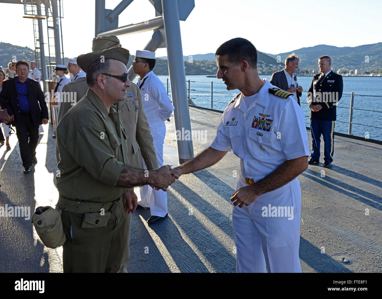 Capt. Mark Colombo, commanding officer of the USS Mount Whitney (LCC 20 ...