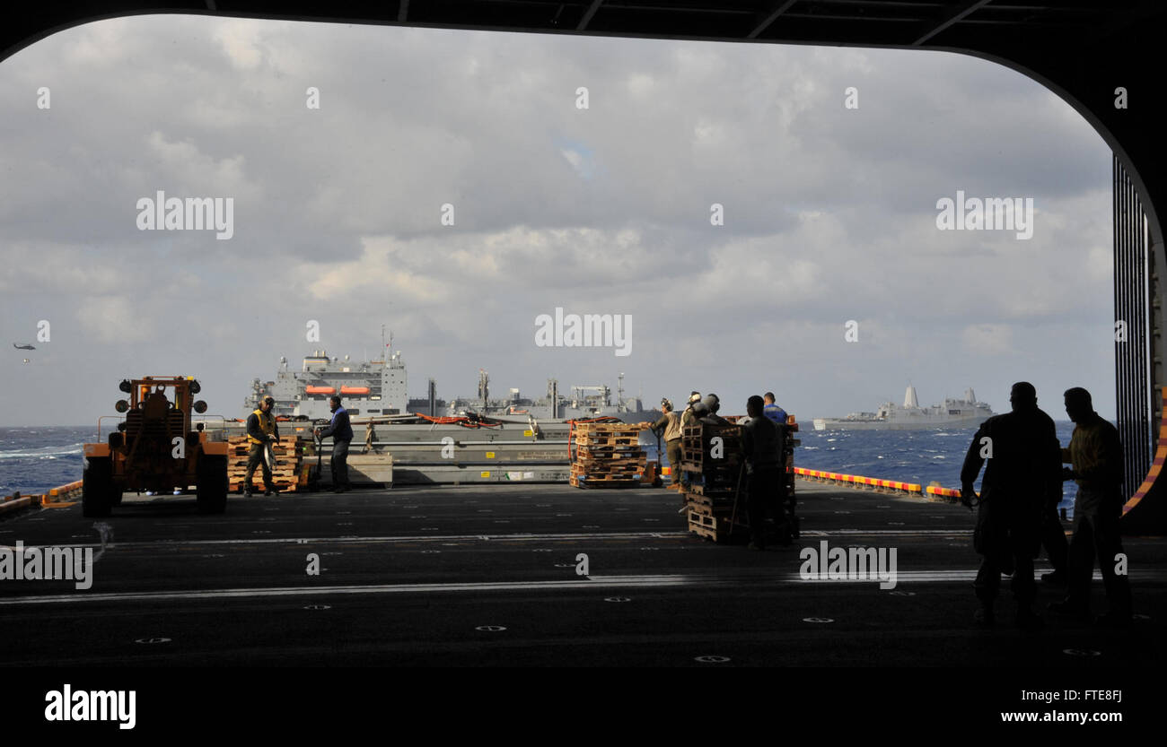 The USS Bataan (LHD 5), an amphibious assault ship, conducts a ...