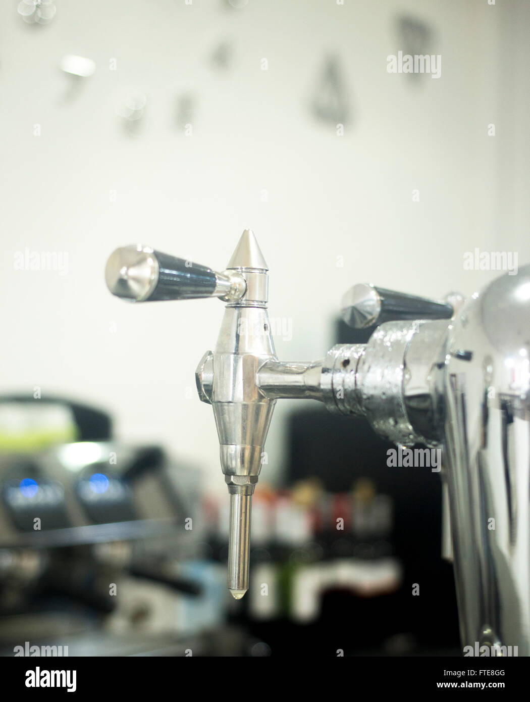 Draught beer pump tap in pub bar photo Stock Photo - Alamy