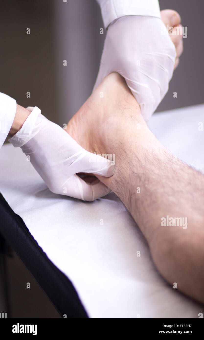 Traumatology and orthopedics surgeon in doctor and patient orthopedic ...