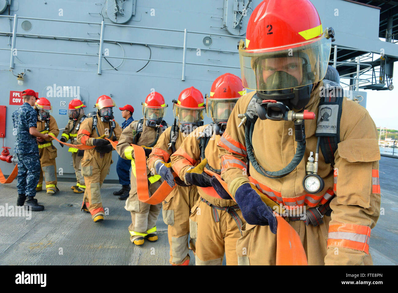 Damage control training team hi-res stock photography and images - Alamy