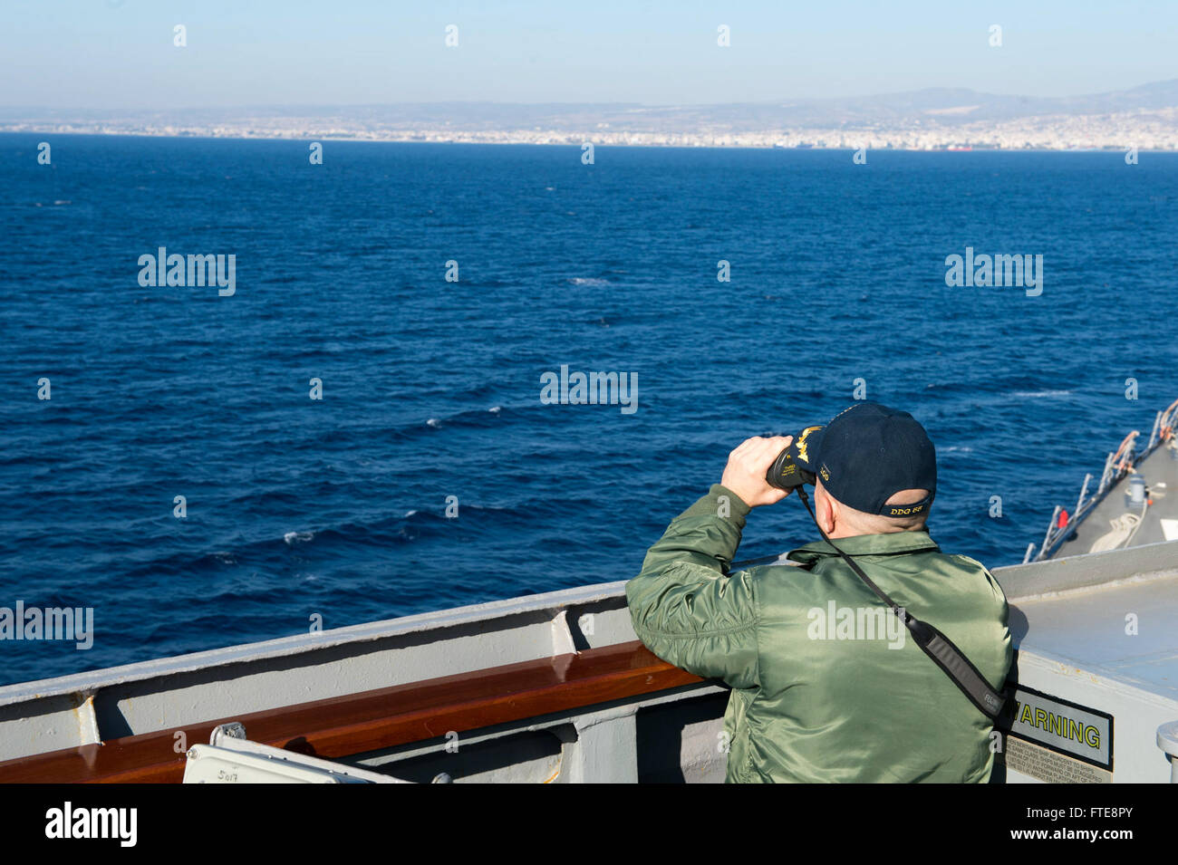 Commander Andrew Fitzpatrick of USS Stout (DDG 55), an Arleigh Burke ...