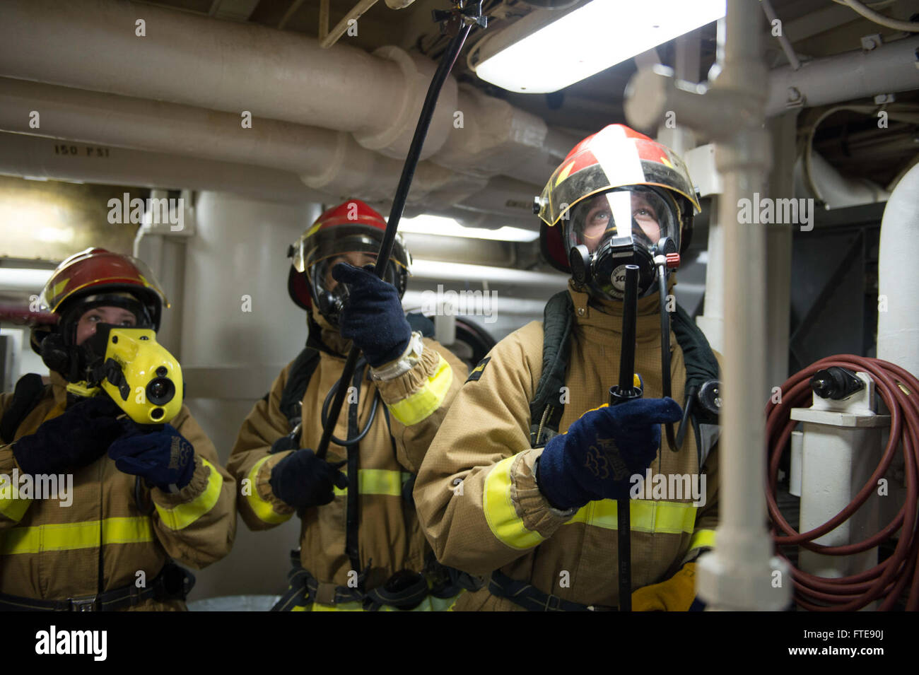Engine room fire drill hi-res stock photography and images - Alamy