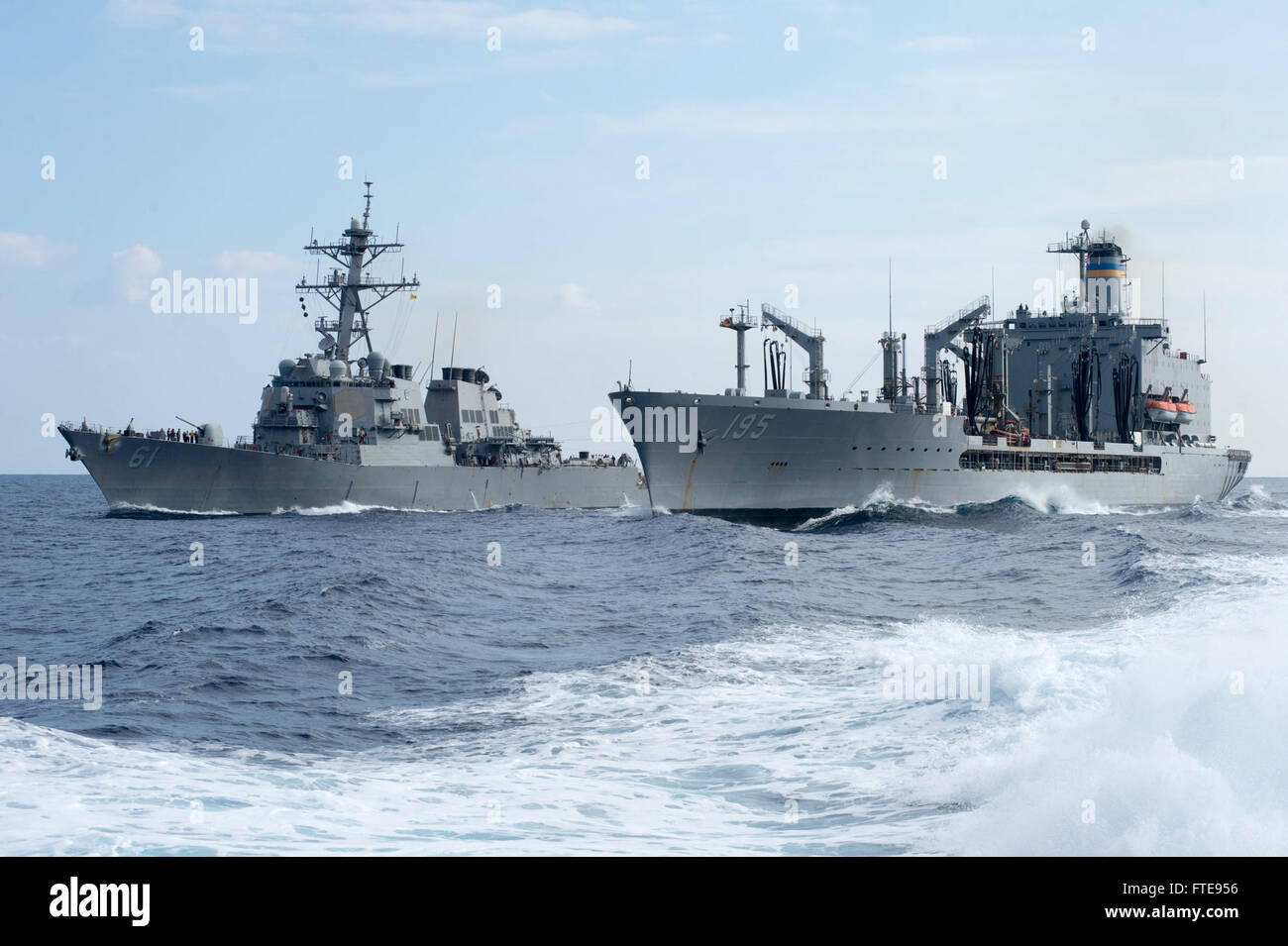 The Arleigh Burke-class guided-missile destroyer USS Ramage (DDG 61 ...