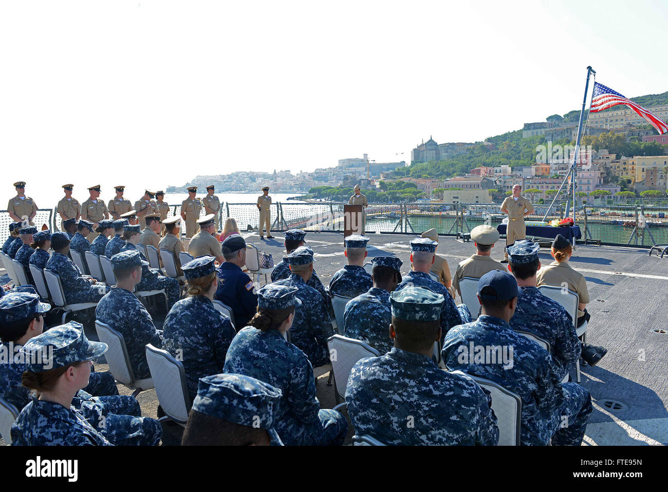 Capt. Mark Colombo, commanding officer of the USS Mount Whitney (LCC 20 ...