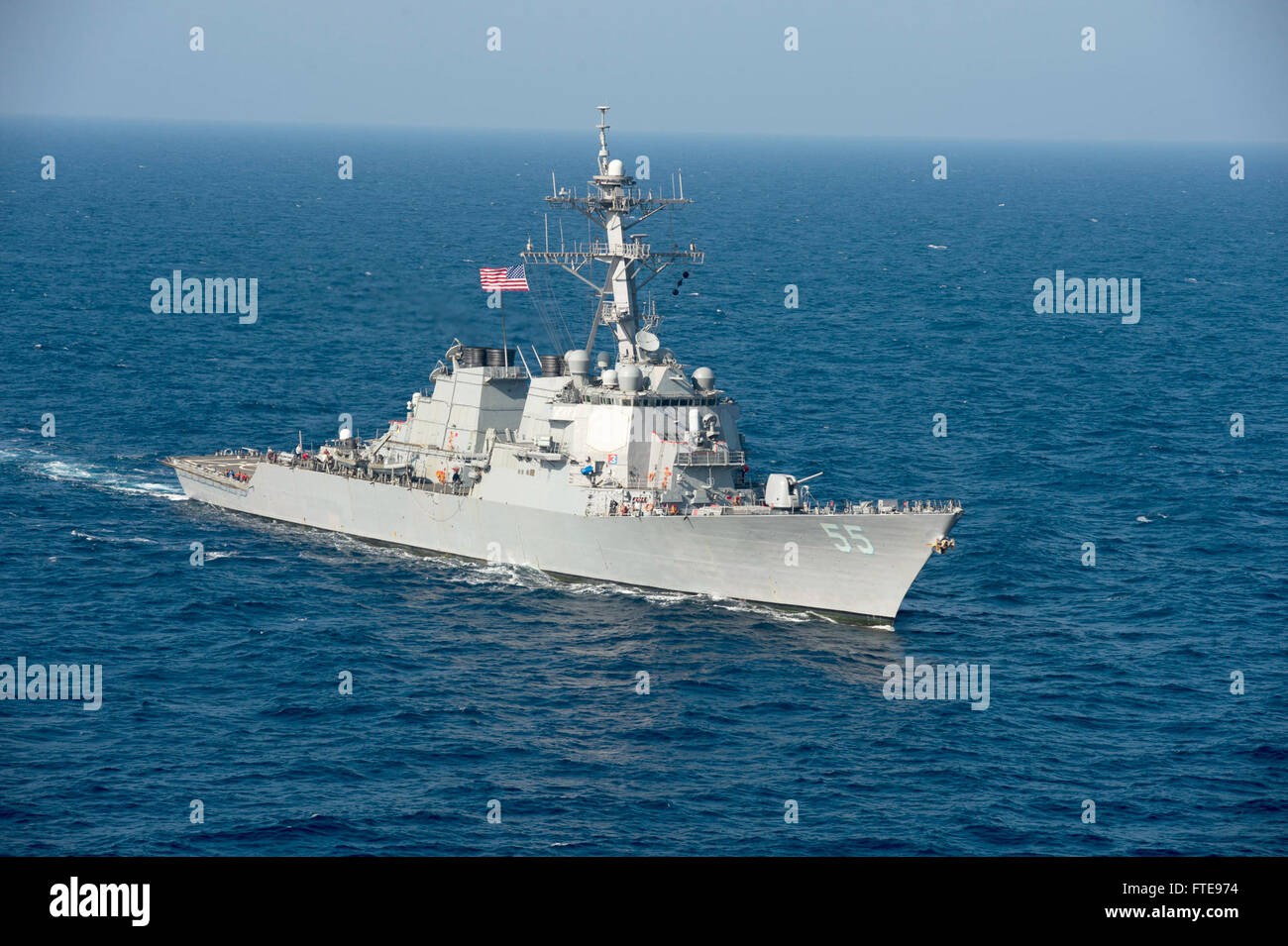 The USS Stout (DDG 55), an Arleigh Burke-class guided-missile destroyer ...