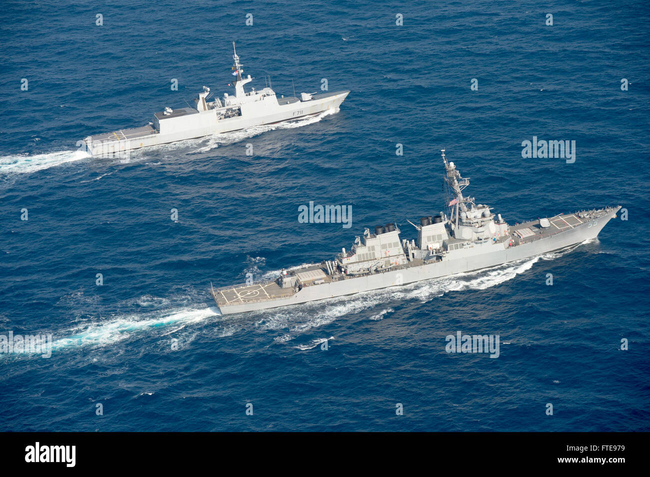 The USS Stout (DDG 55), an Arleigh Burke-class guided-missile destroyer ...