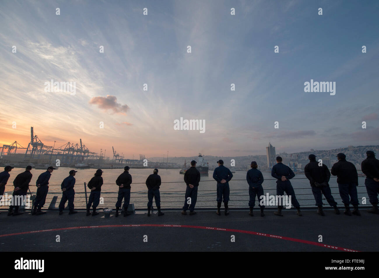 The Arleigh Burke-class guided-missile destroyer USS Stout (DDG 55) is ...