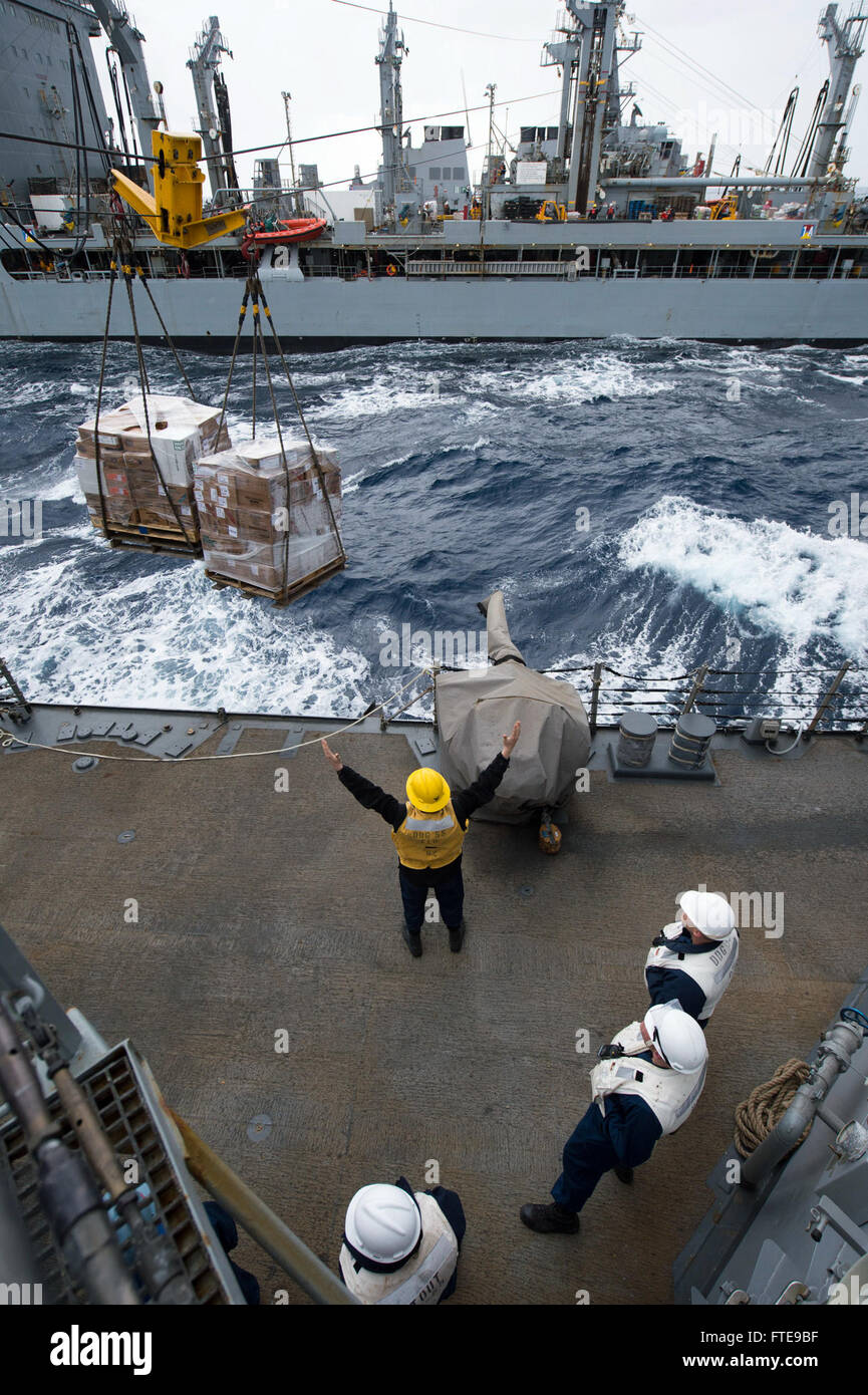 Boatswain's Mate 3rd Class Kevin Greider signals a winch operator ...