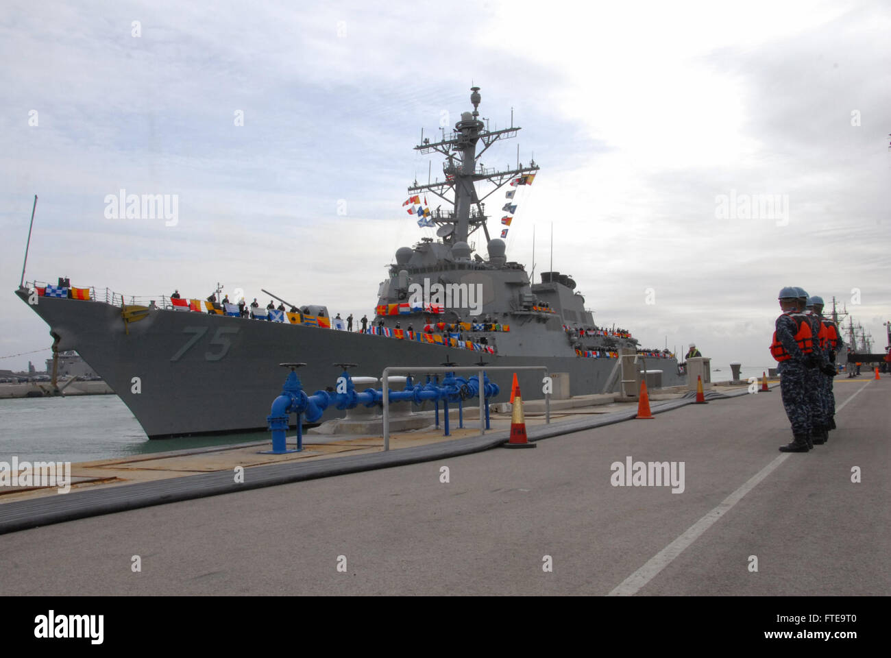 The *USS Donald Cook* (DDG 75), an Arleigh Burke-class guided missile ...