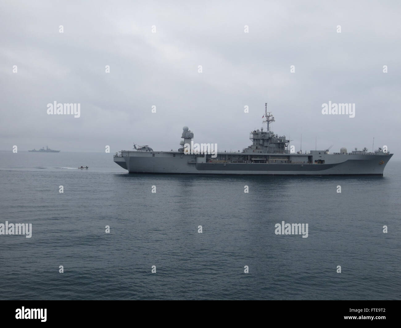 On February 11, 2014, the USS Mount Whitney (LCC 20) conducted small ...