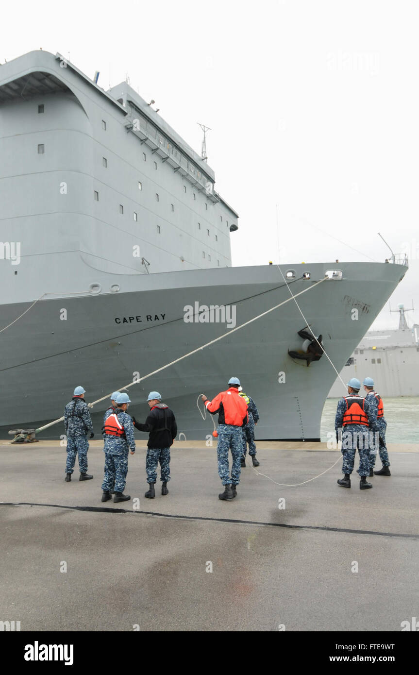 The container ship MV Cape Ray (T-AKR 9679) arrives at Naval Station ...