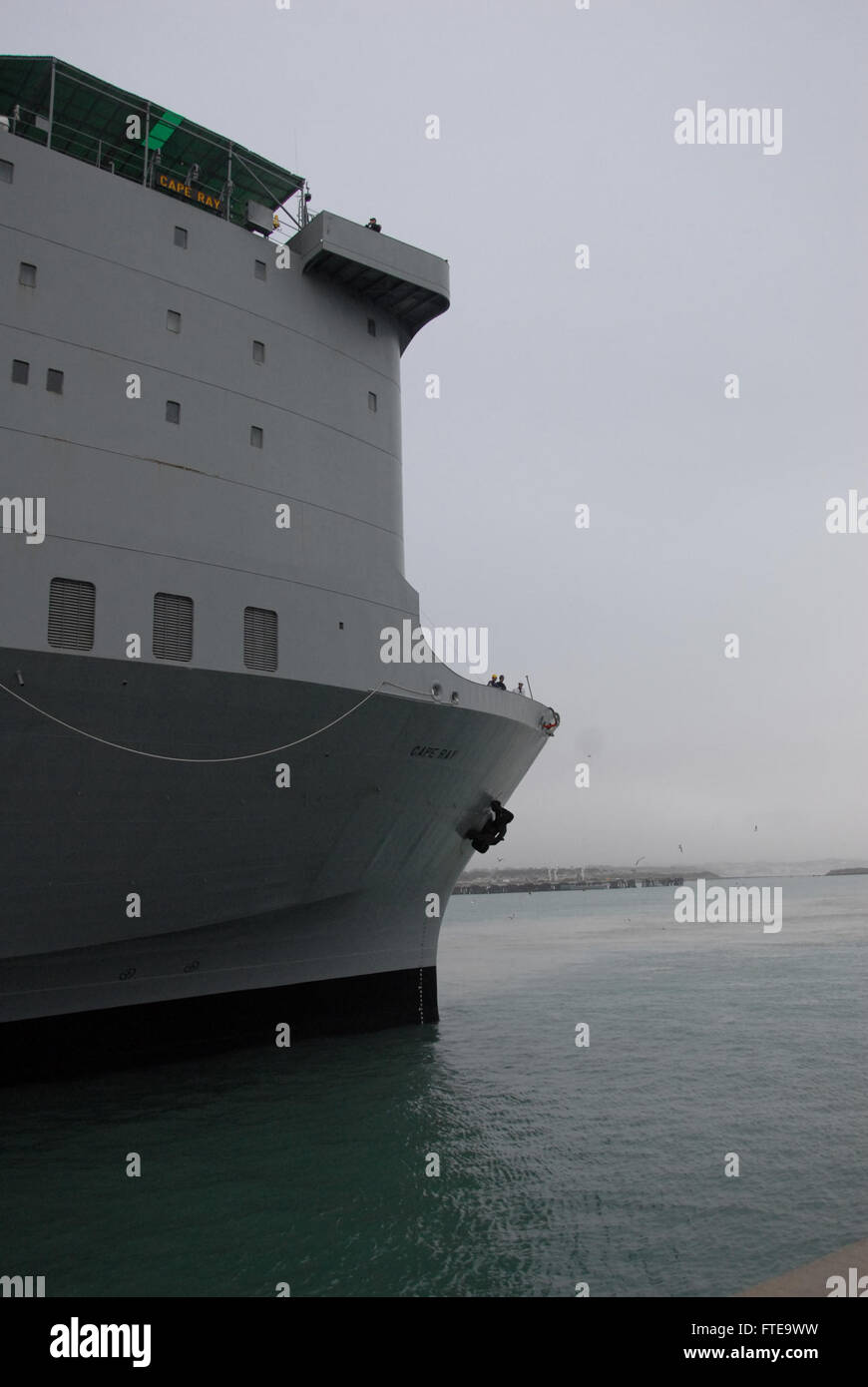 The MV Cape Ray (T-AKR 9679) arrives at Naval Station Rota on February ...