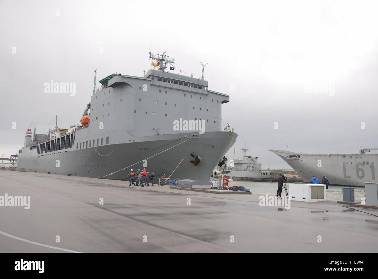 This photograph captures U.S. Navy sailors at Naval Station Rota, Spain ...