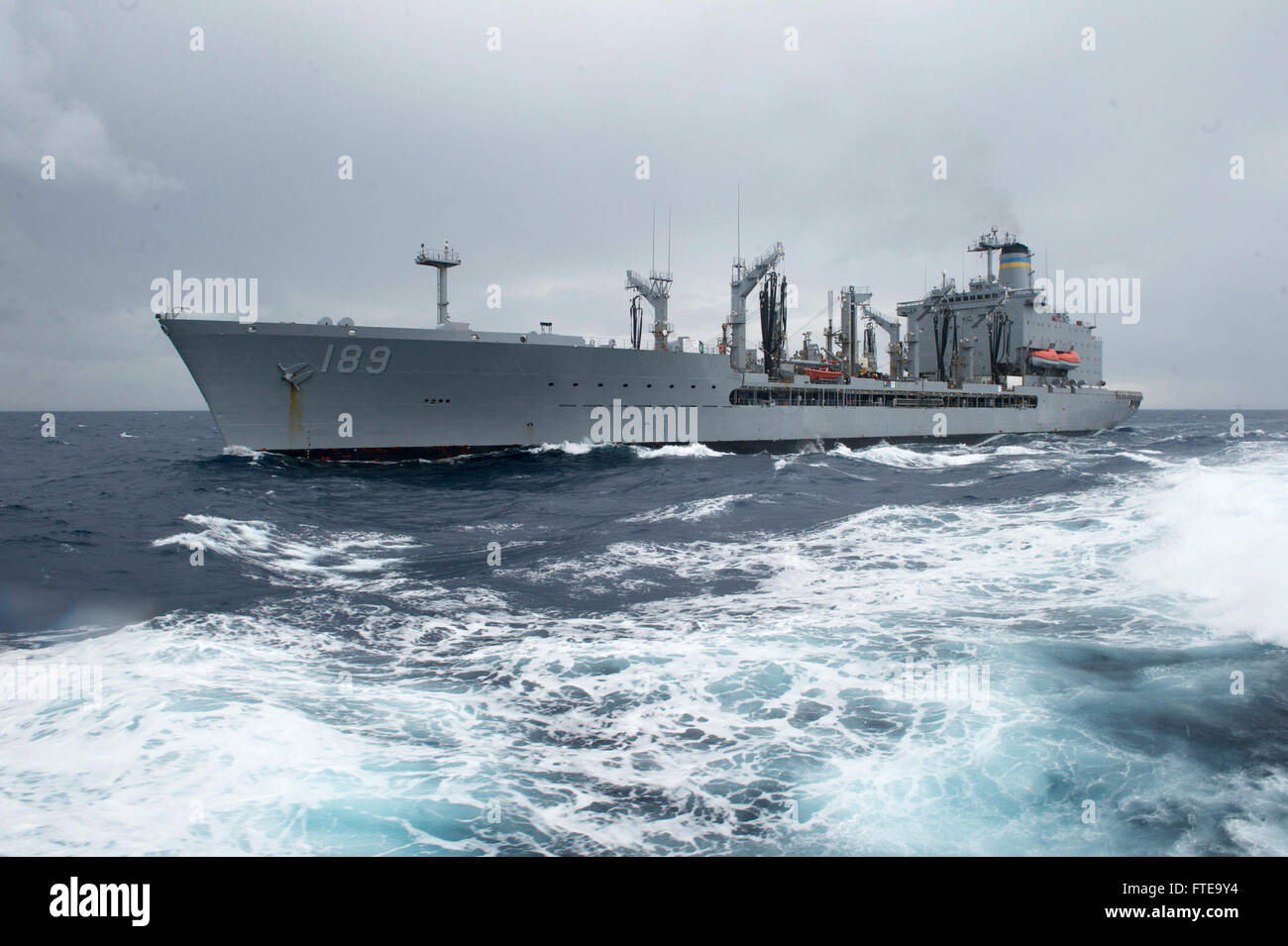 The USNS John Lenthall (T-AO 189), a fleet replenishment oiler of the ...