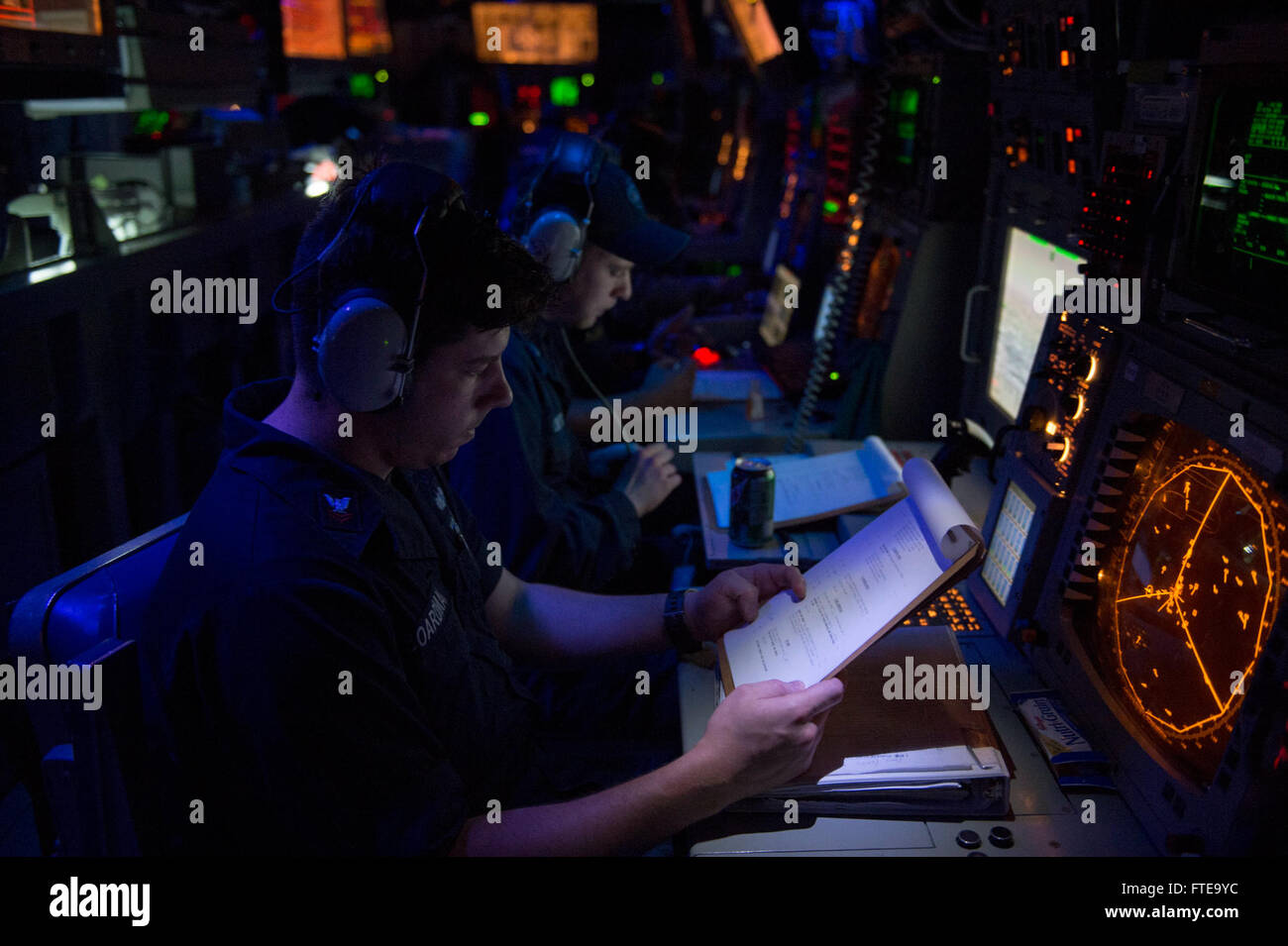 140215-N-UD469-129 MEDITERRANEAN SEA (Feb. 15, 2014) - Fire Controlman ...