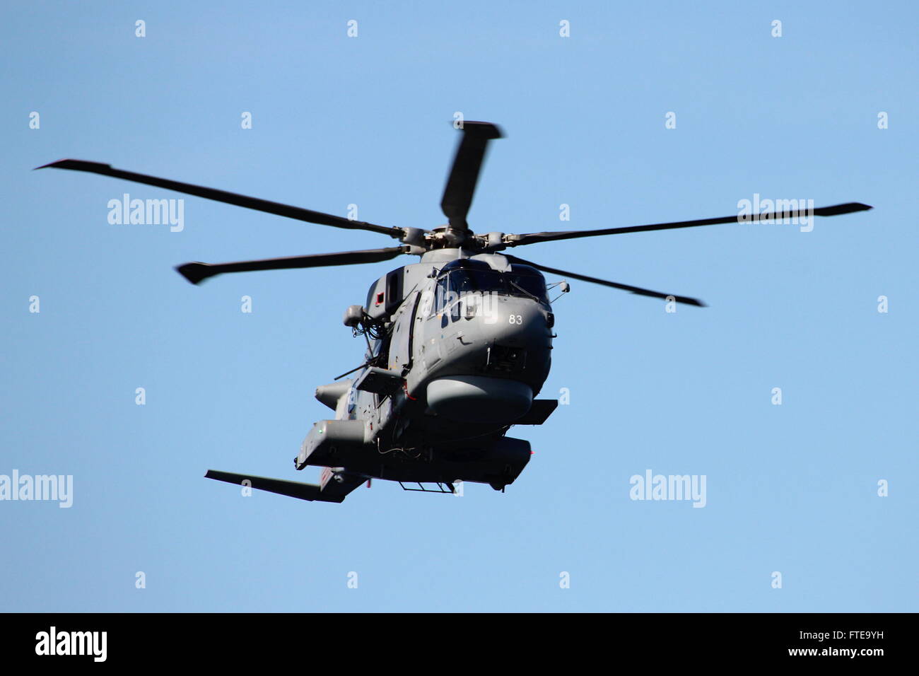 ZH824, an AgustaWestland Merlin HM1 of the Royal Navy, displays over ...
