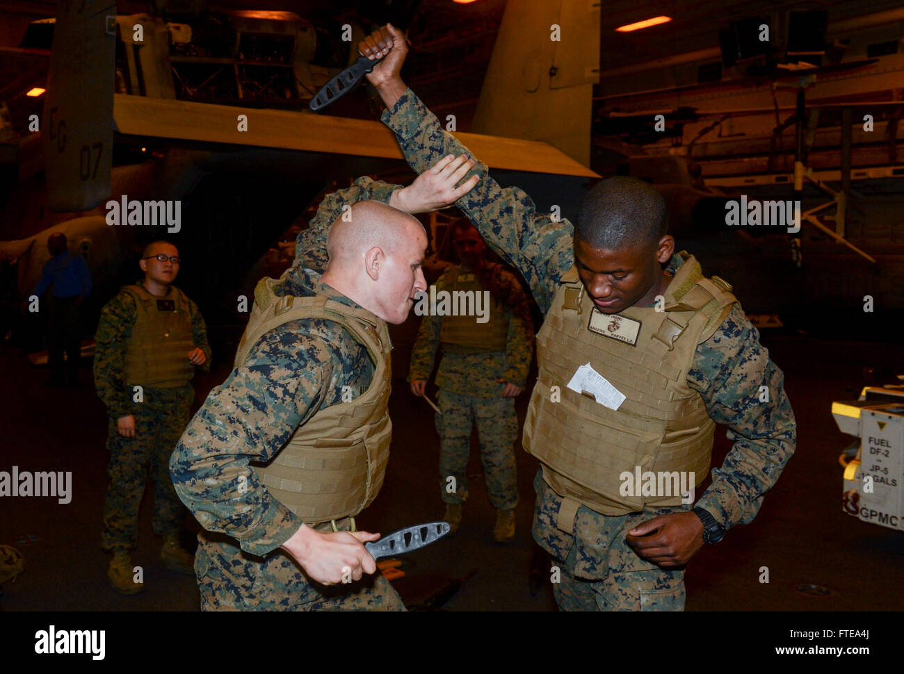 Lance Cpl. Joshua Allen practices the Marine Corps Martial Arts Program ...