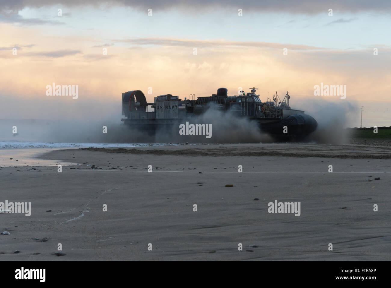 The LCAC (Landing Craft Air Cushion) from Assault Craft Unit 4 performs ...