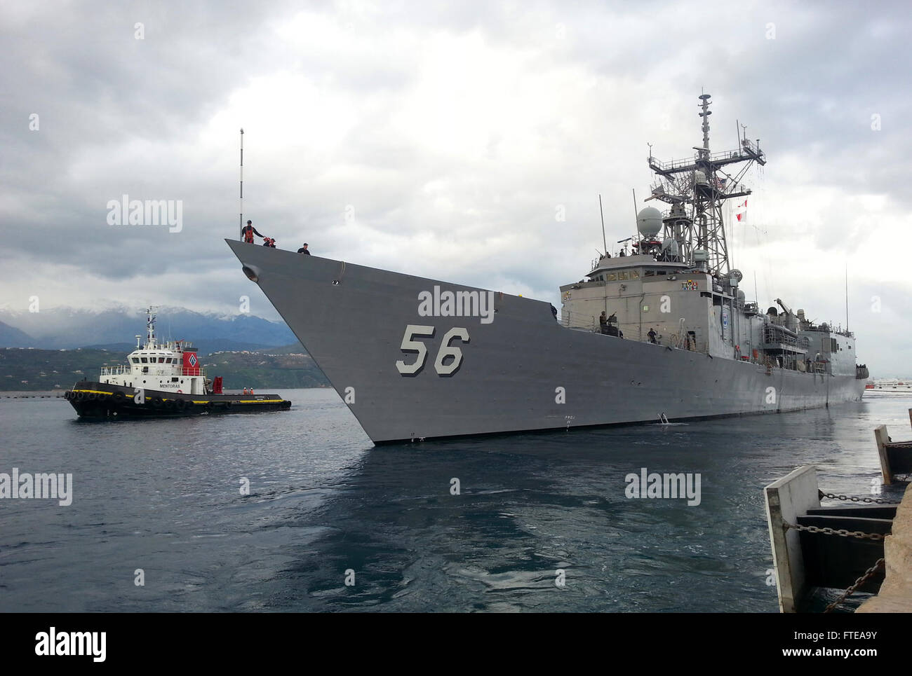 The USS Simpson (FFG-56), a guided-missile frigate, departs Souda Bay ...