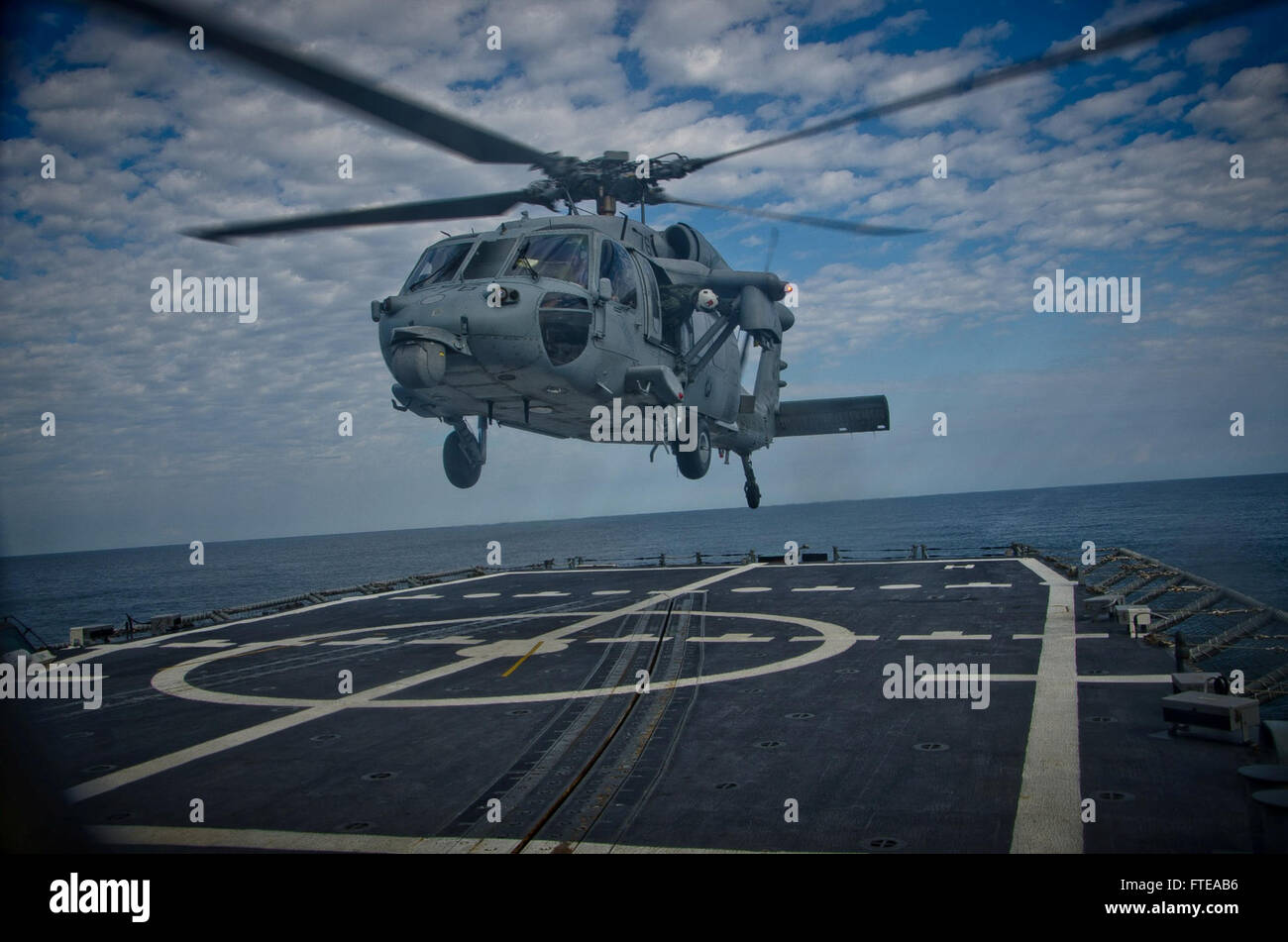 Guided missile frigate uss samuel b roberts ffg 58 hi-res stock ...