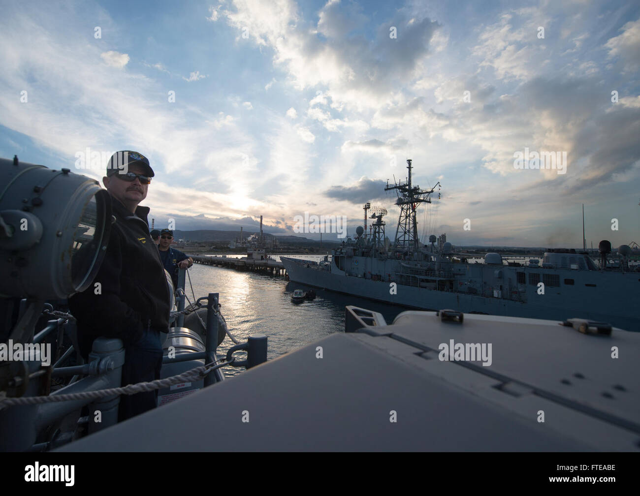 This U.S. Navy photo captures Cmdr. Christopher Follin aboard the ...