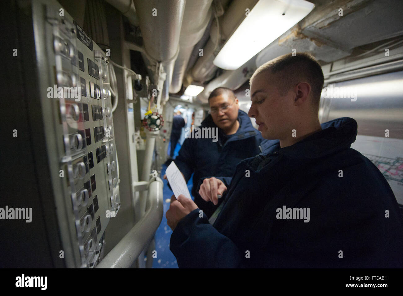This U.S. Navy photo shows Interior Communications Technician Fireman ...