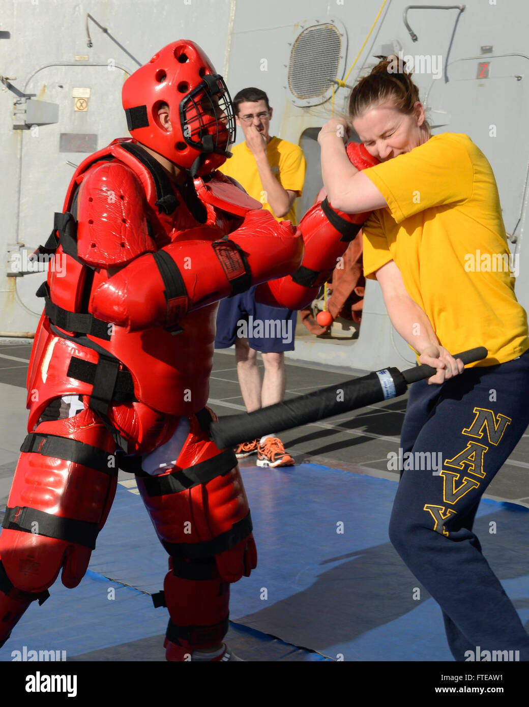 Cryptologic Technician 1st Class Jessica Markin participates in force ...