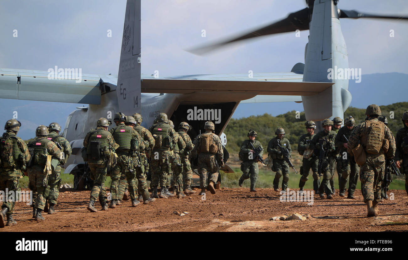 U.S. Marines from Battalion Landing Team 1st Battalion, 6th Marine ...