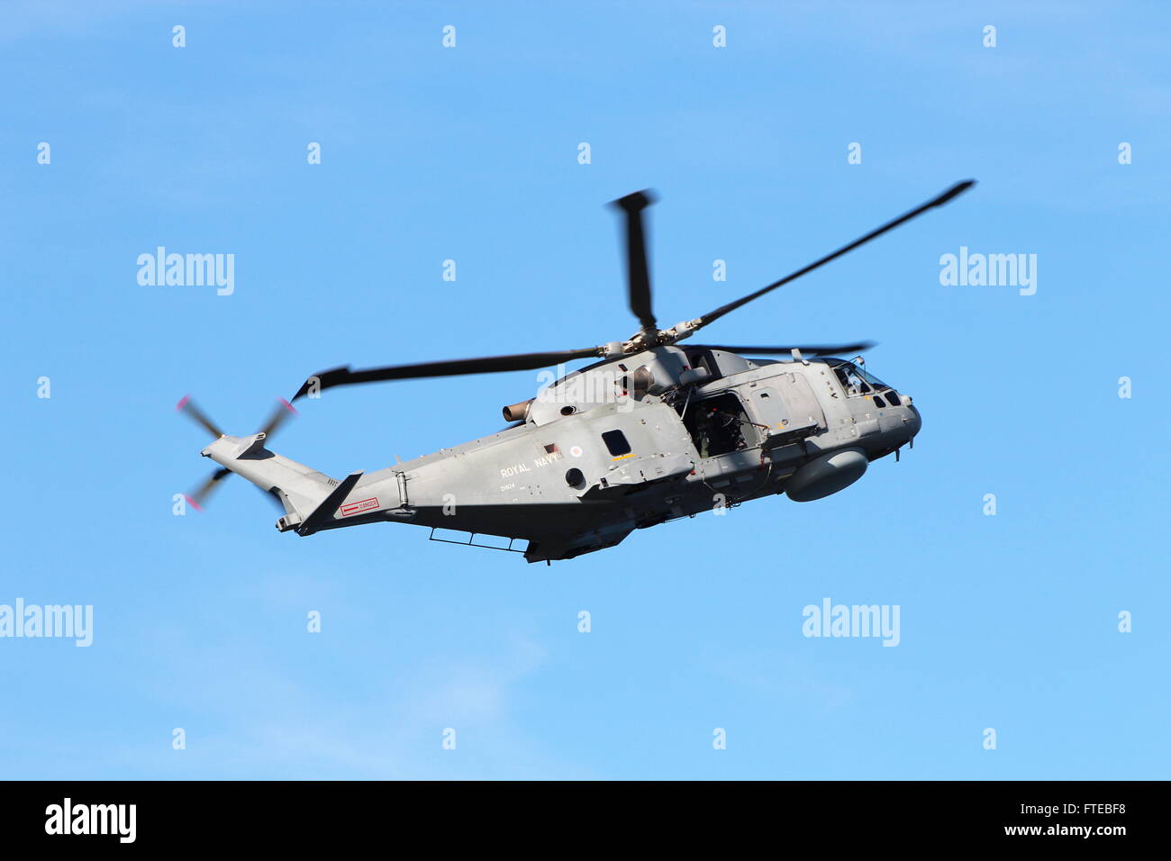 ZH824, an AgustaWestland Merlin HM1 of the Royal Navy, displays over ...