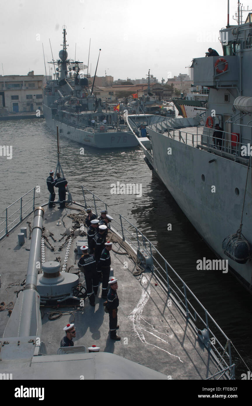 The French patrol vessel Commandant Birot (F 796) departs Dakar ...