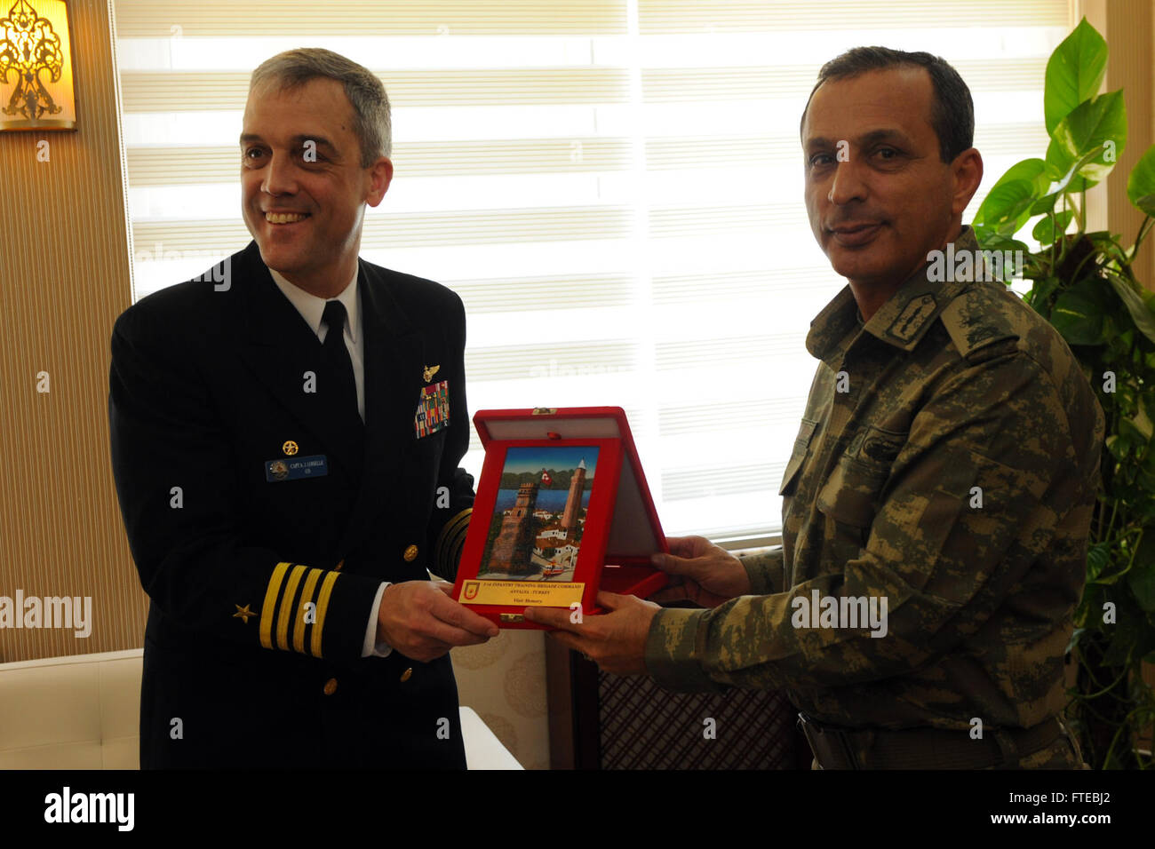 In Antalya, Turkey, Capt. Andrew Loiselle, commanding officer of USS ...