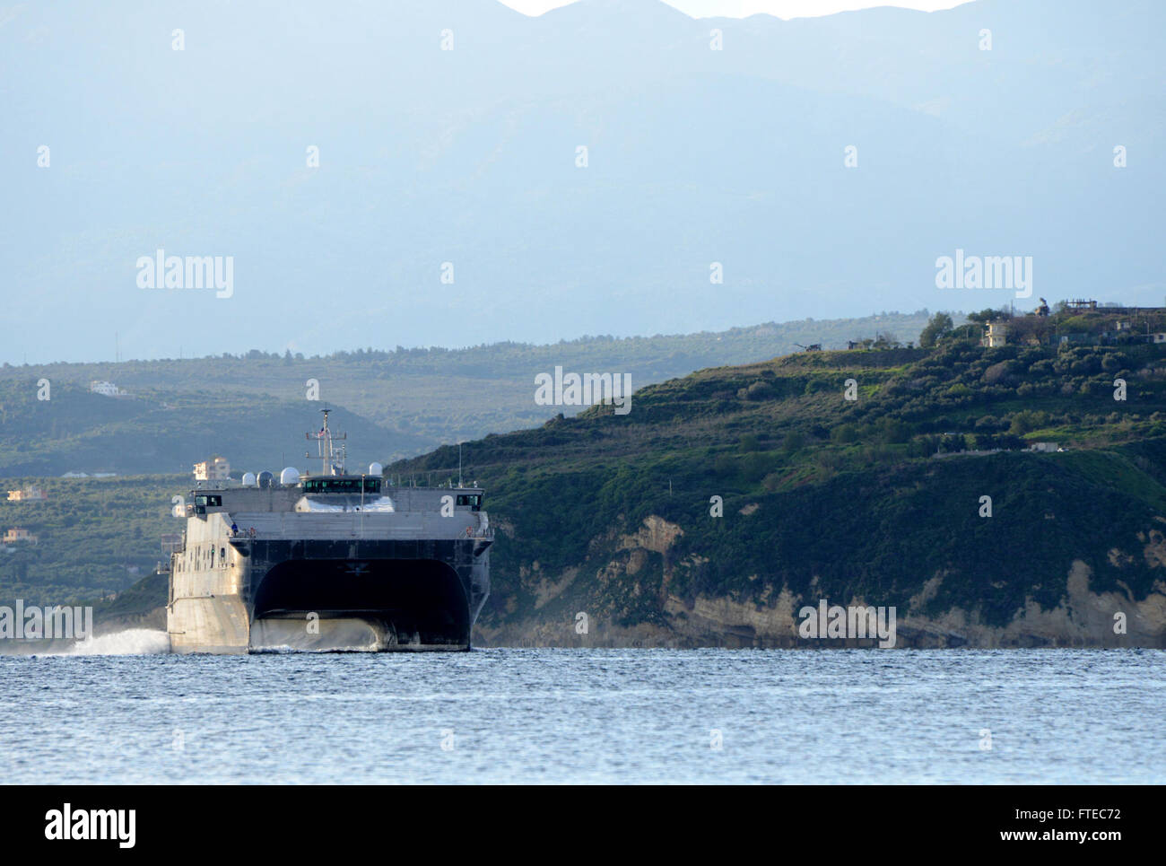 The *USNS Spearhead* (JHSV 1), the U.S. Navy’s first joint high-speed ...